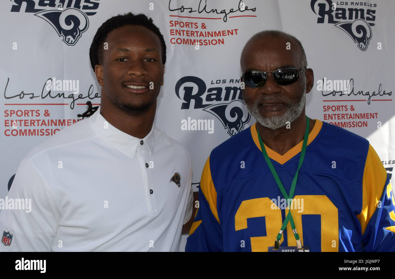 Los Angeles Rams running back Todd Gurley (left) and former running ...