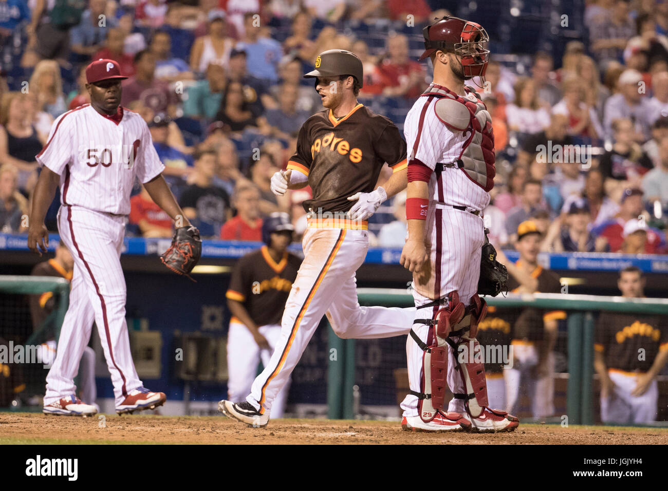 Philadelphia, Pennsylvania, USA. 7th July, 2017. San Diego Padres third ...