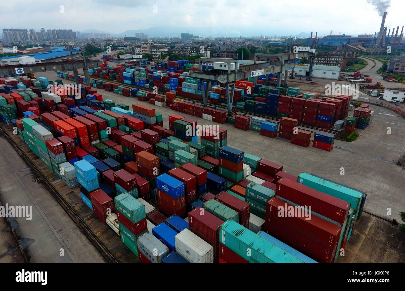 Guigang. 7th July, 2017. Photo taken on July 7, 2017 shows the Guigang ...