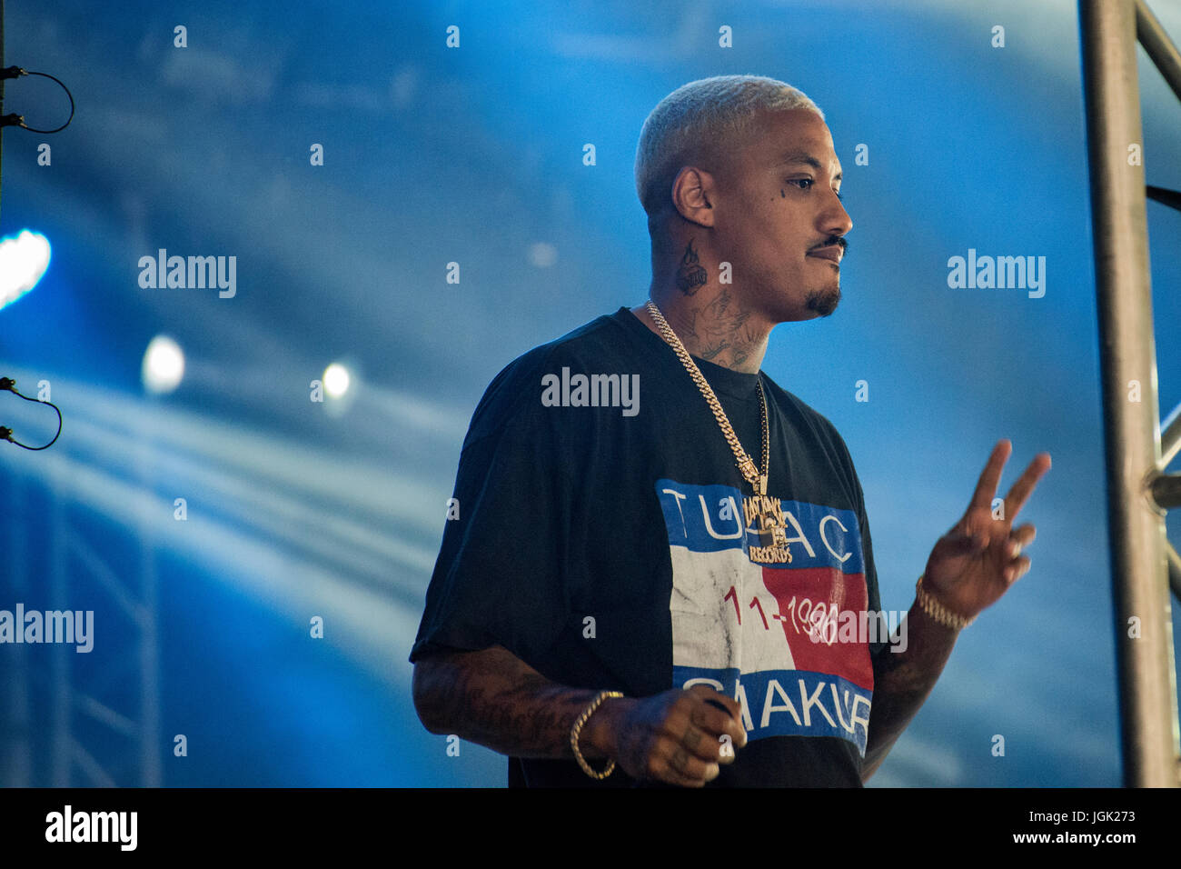 Turku, Finland. 7th July 2017. American Rapper Tyga performs at the ...