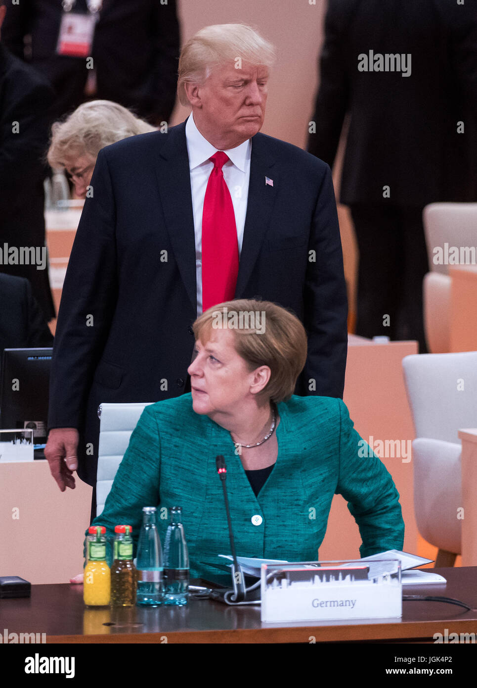 Hamburg, Germany. 8th July, 2017. American president Donald Trump and ...