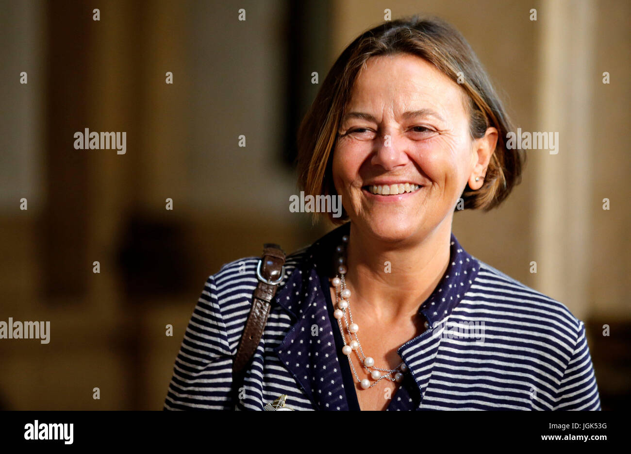 Hamburg, Germany. 8th July, 2017. Emanuela Mauro, wife of the Prime ...