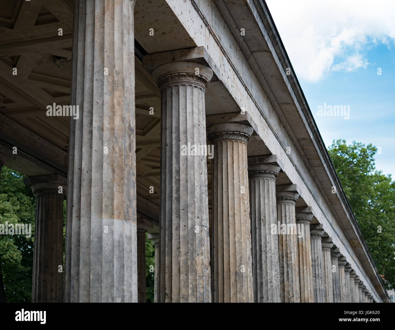 historic architecture - columns at the old national gallery in Berlin ...