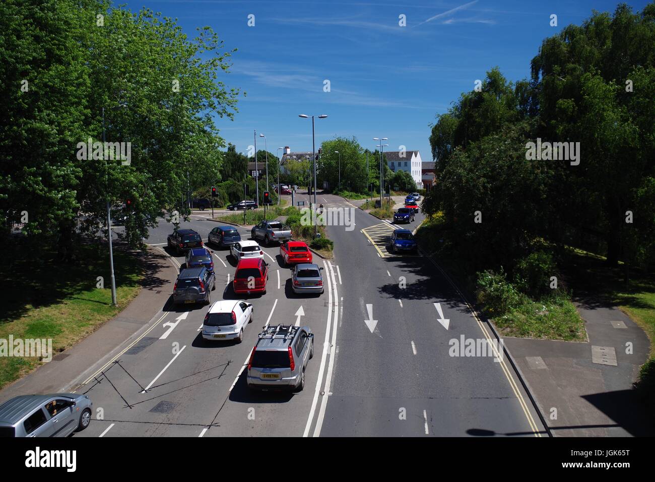 Western Way Road, West Gate. Exeter, Devon, UK. July, 2017 Stock Photo ...