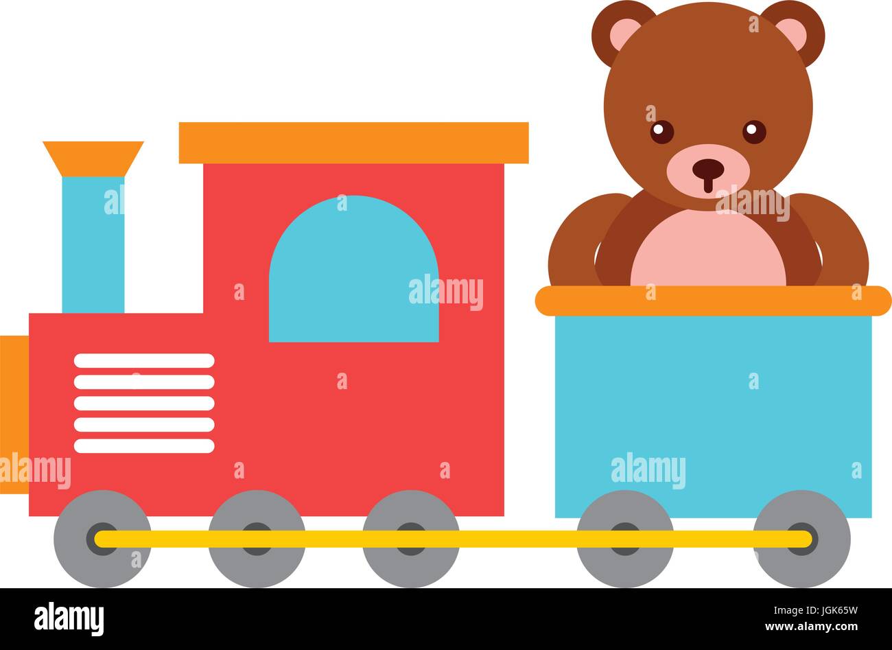 train toy with bear teddy Stock Vector Image & Art - Alamy