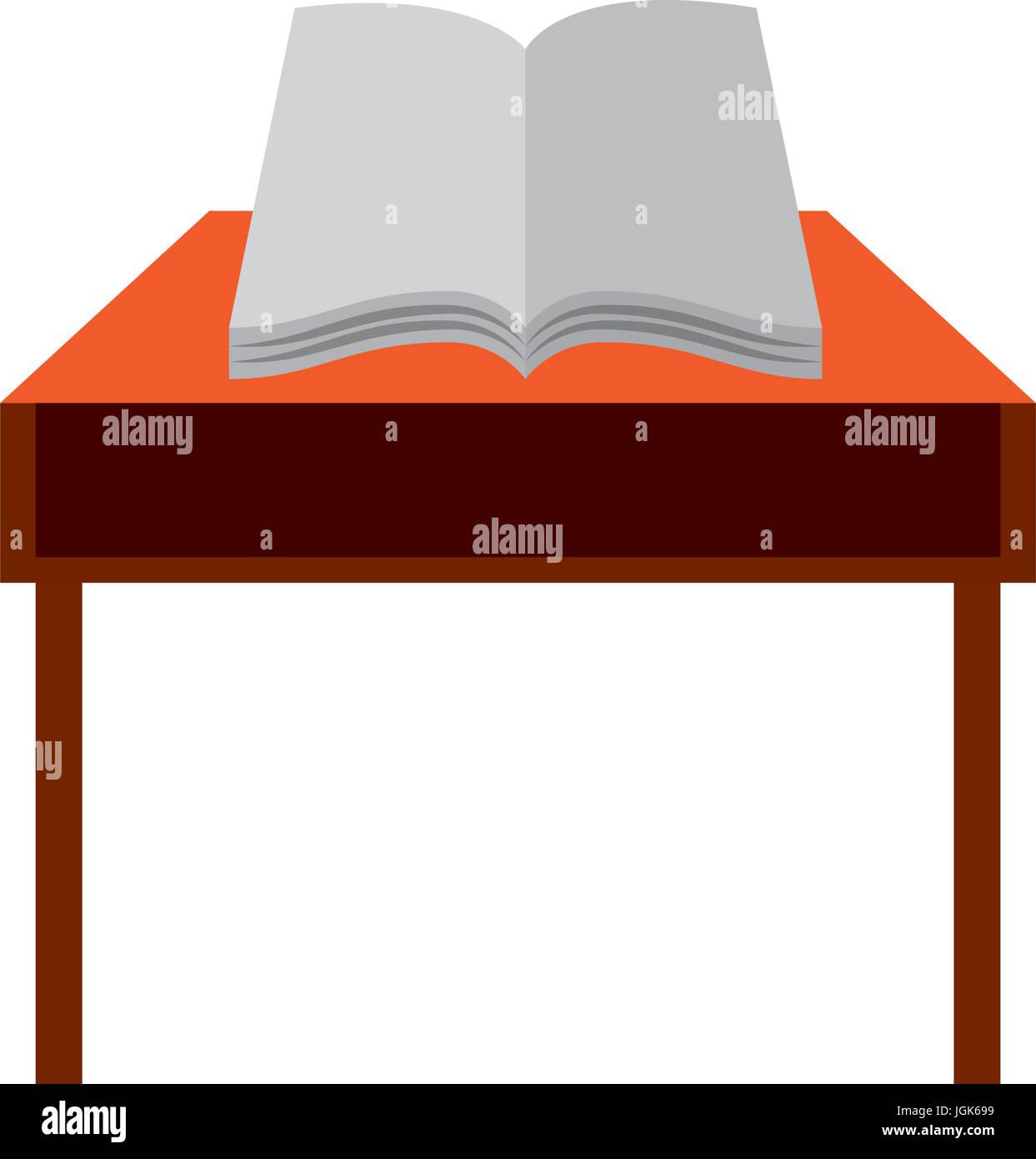 Old school desk book Stock Vector Images - Alamy