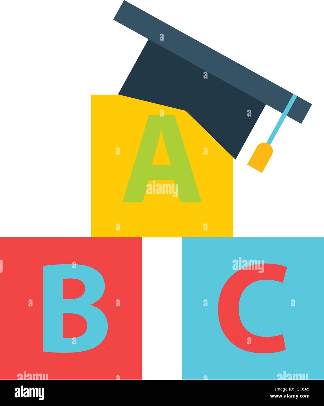 hat graduation with alphabet blocks Stock Vector Image & Art - Alamy