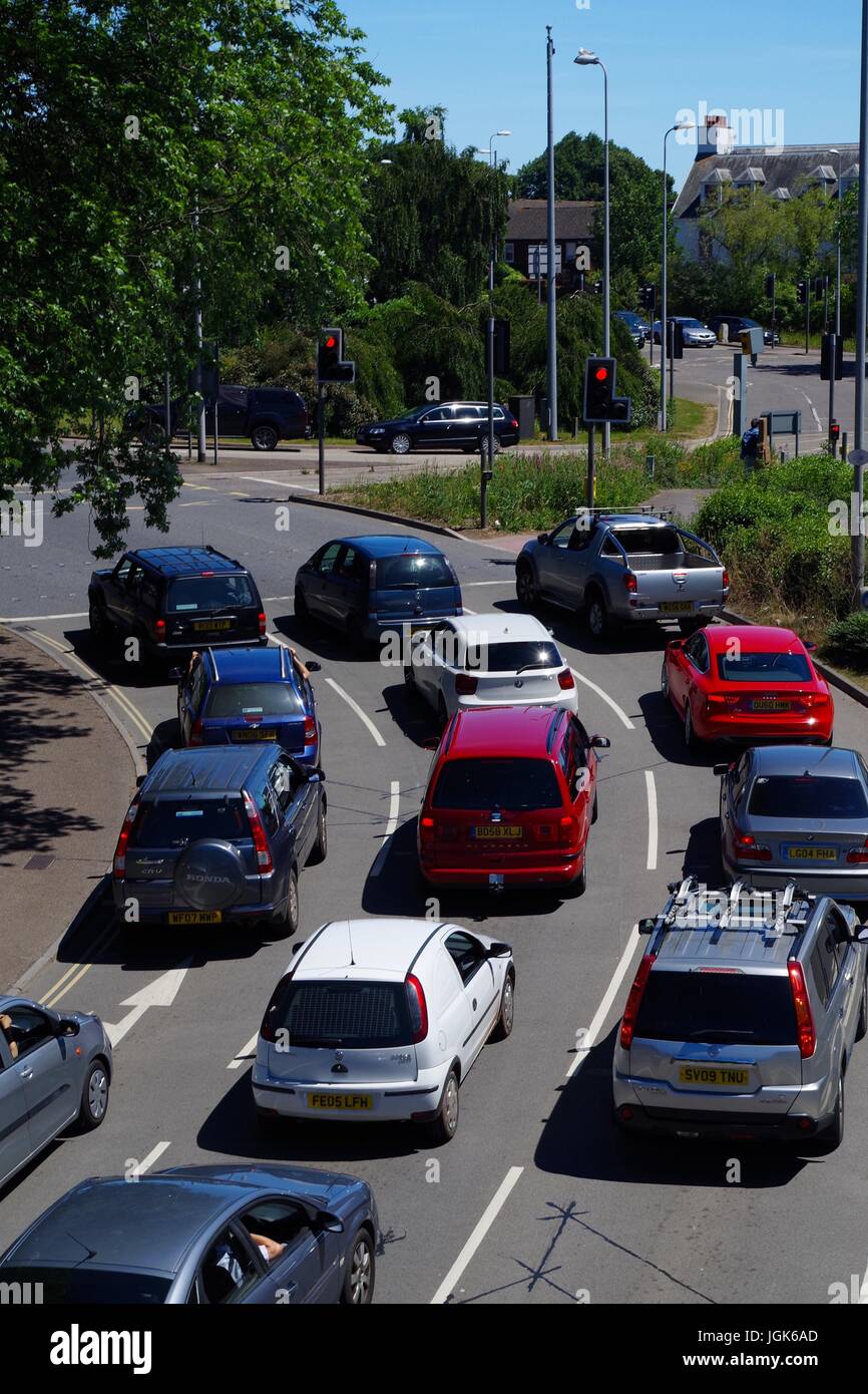 Western Way Road, West Gate. Exeter, Devon, UK. July, 2017 Stock Photo ...