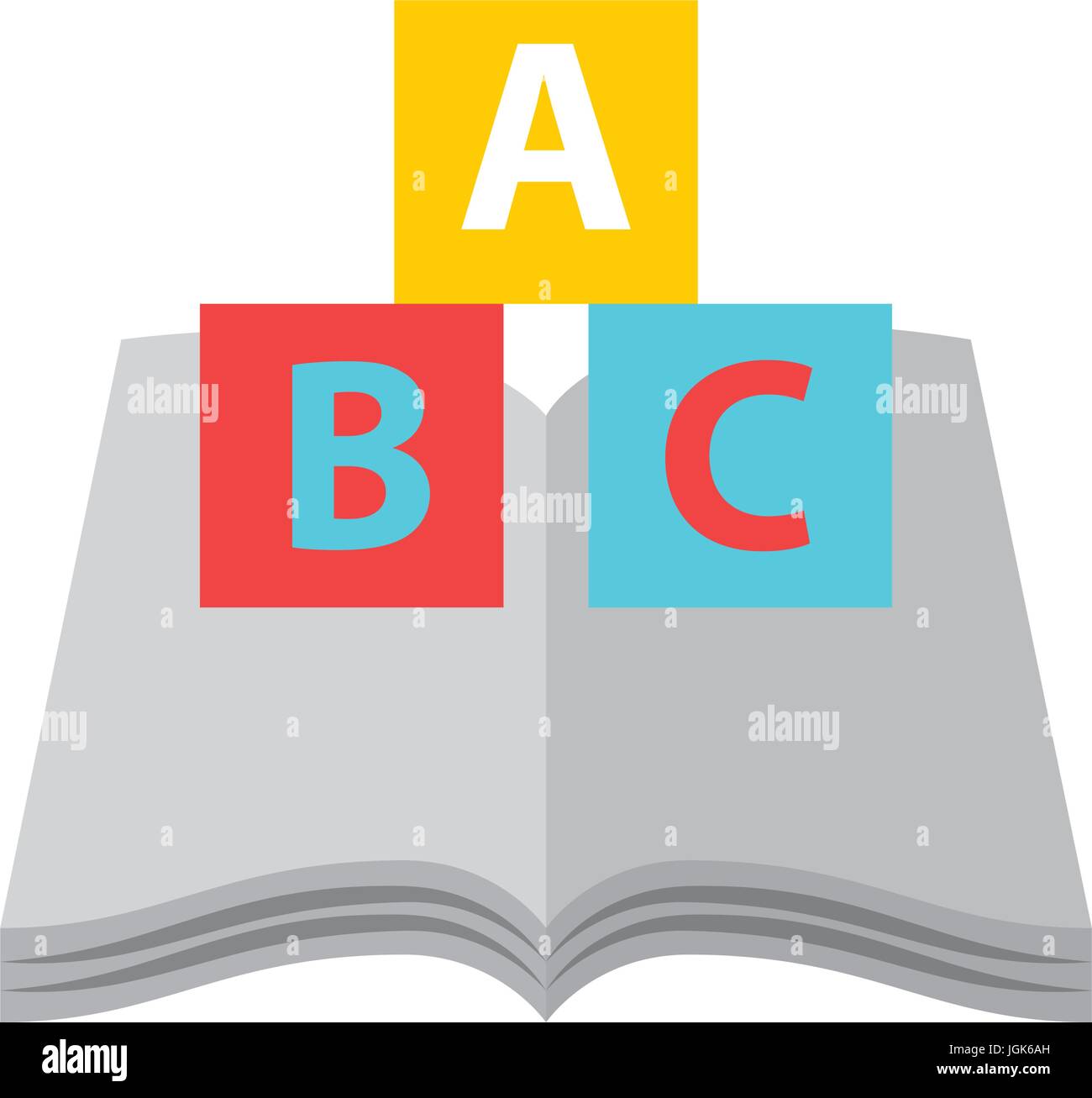 text book school with blocks alphabet Stock Vector Image & Art - Alamy