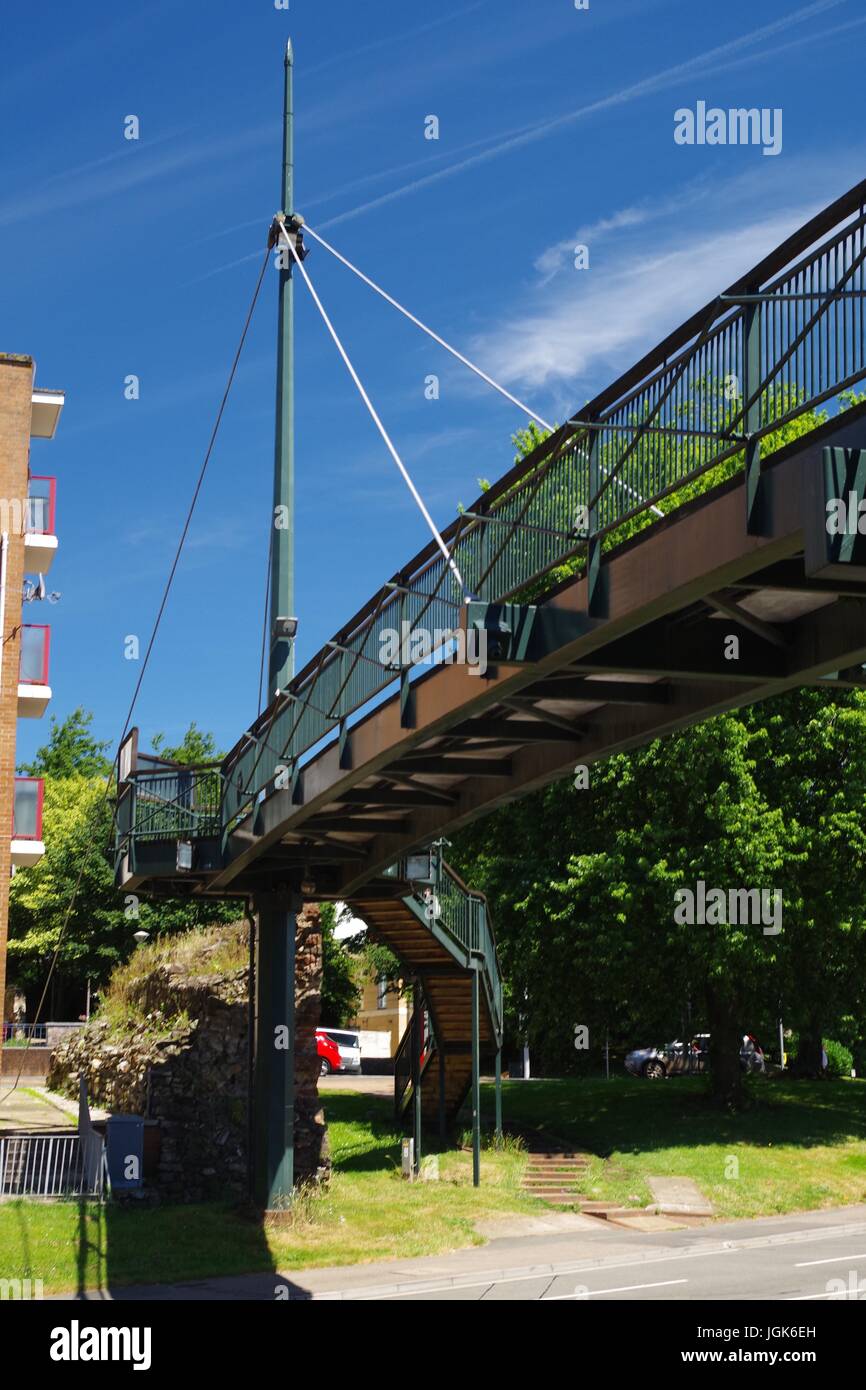 Yaroslavl Pedestrian Footbridge. Exeter, Devon, UK. July, 2017 Stock ...