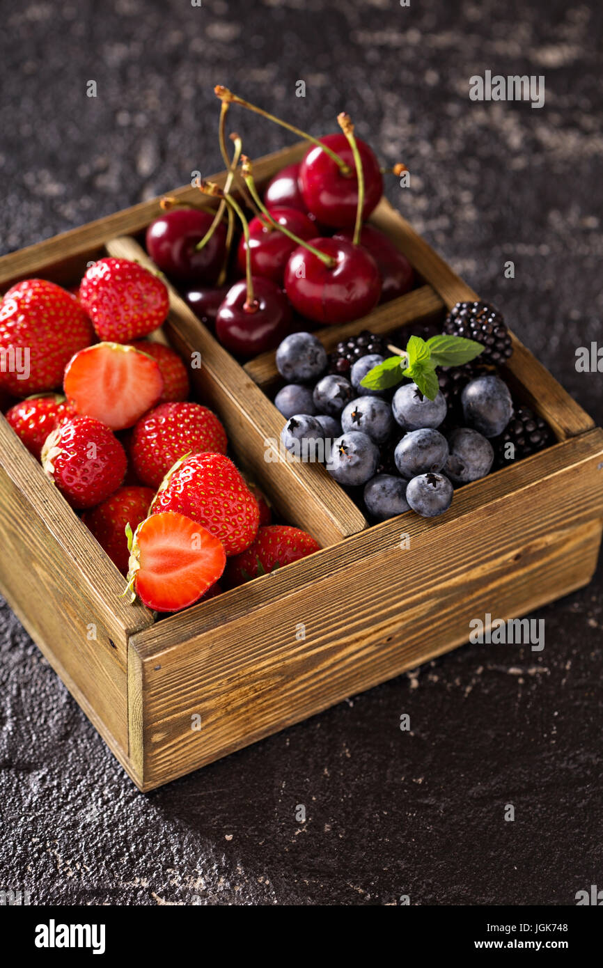 Box strawberry hi-res stock photography and images - Alamy