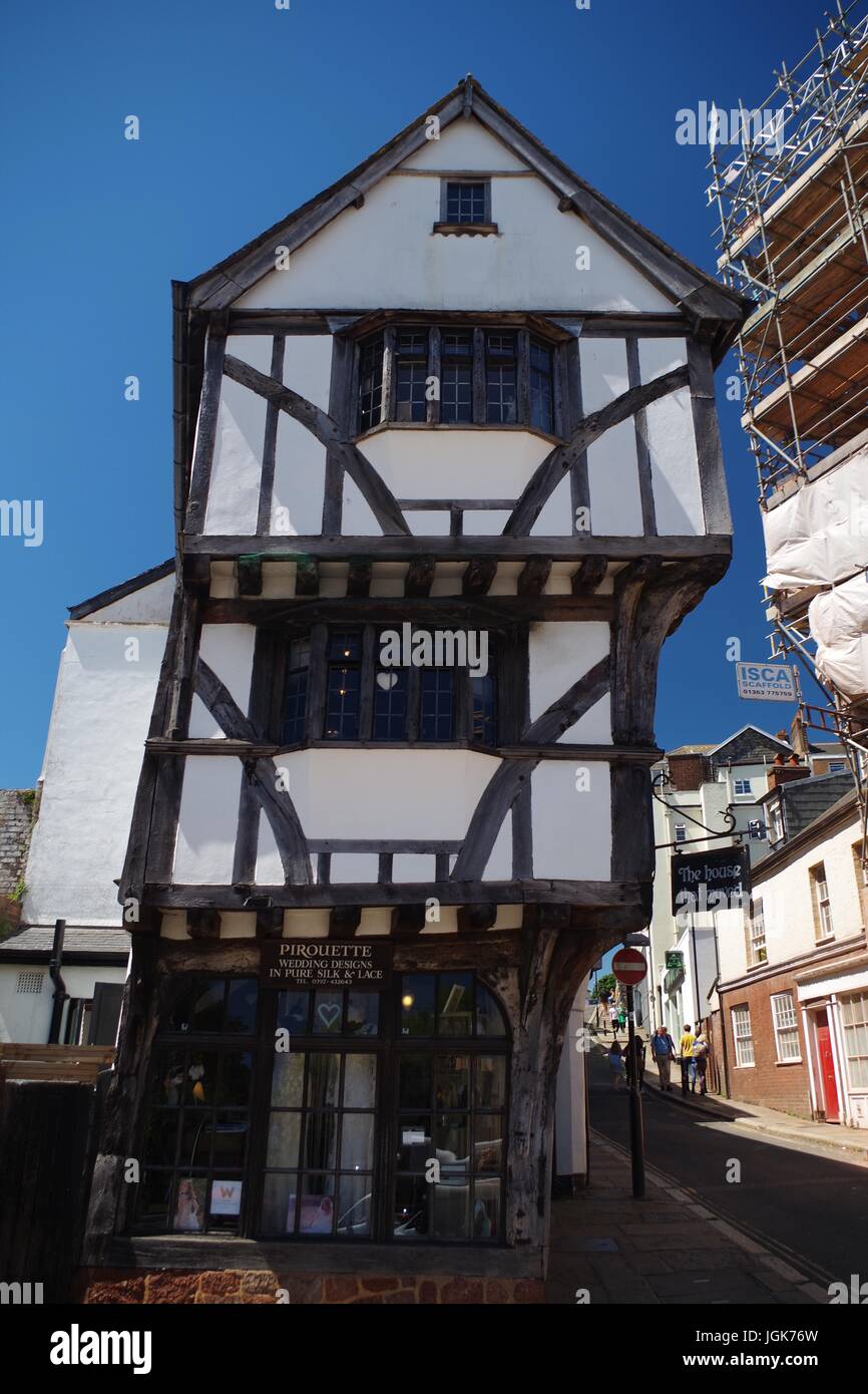 The House that Moved, Tudor Building, 1430. Exeter, Devon, UK. July ...