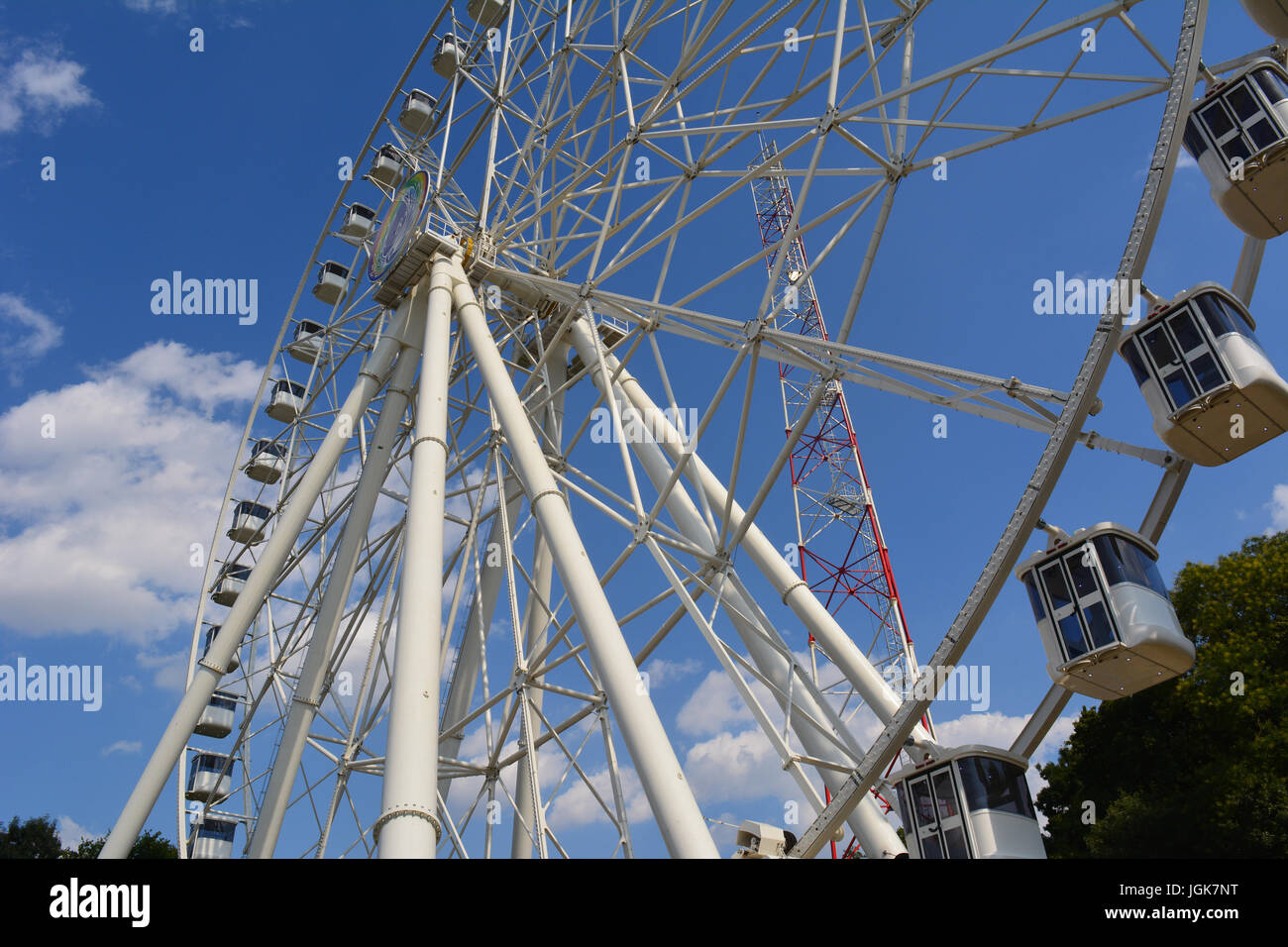 The ferris wheel from the park Tei, in Bucharest, Romania Stock Photo ...