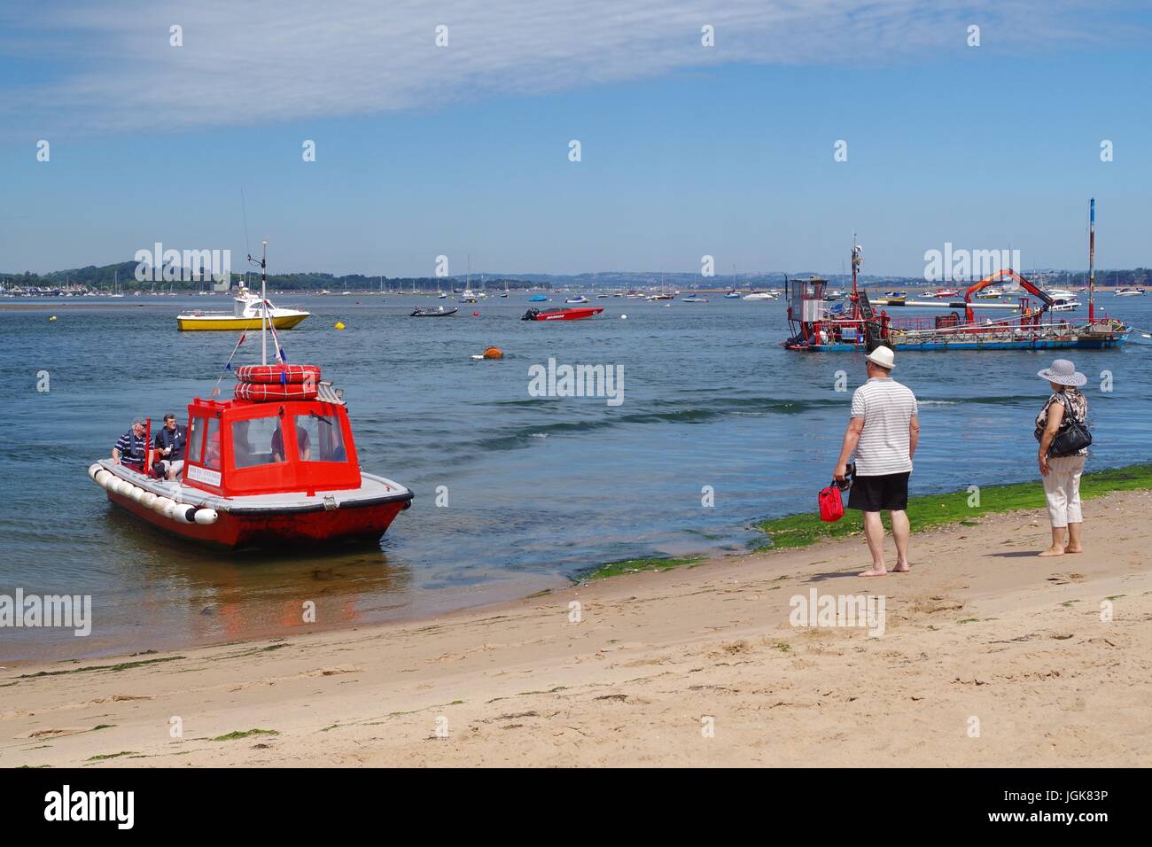 Water Taxi Ferry Boat of the Exe Estuary from Dawlish Warren, Devon, UK ...