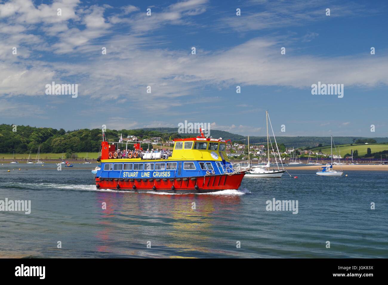 Pride of Exmouth, Stuart Line Cruises Ferry Boat on the Exe Estuary ...