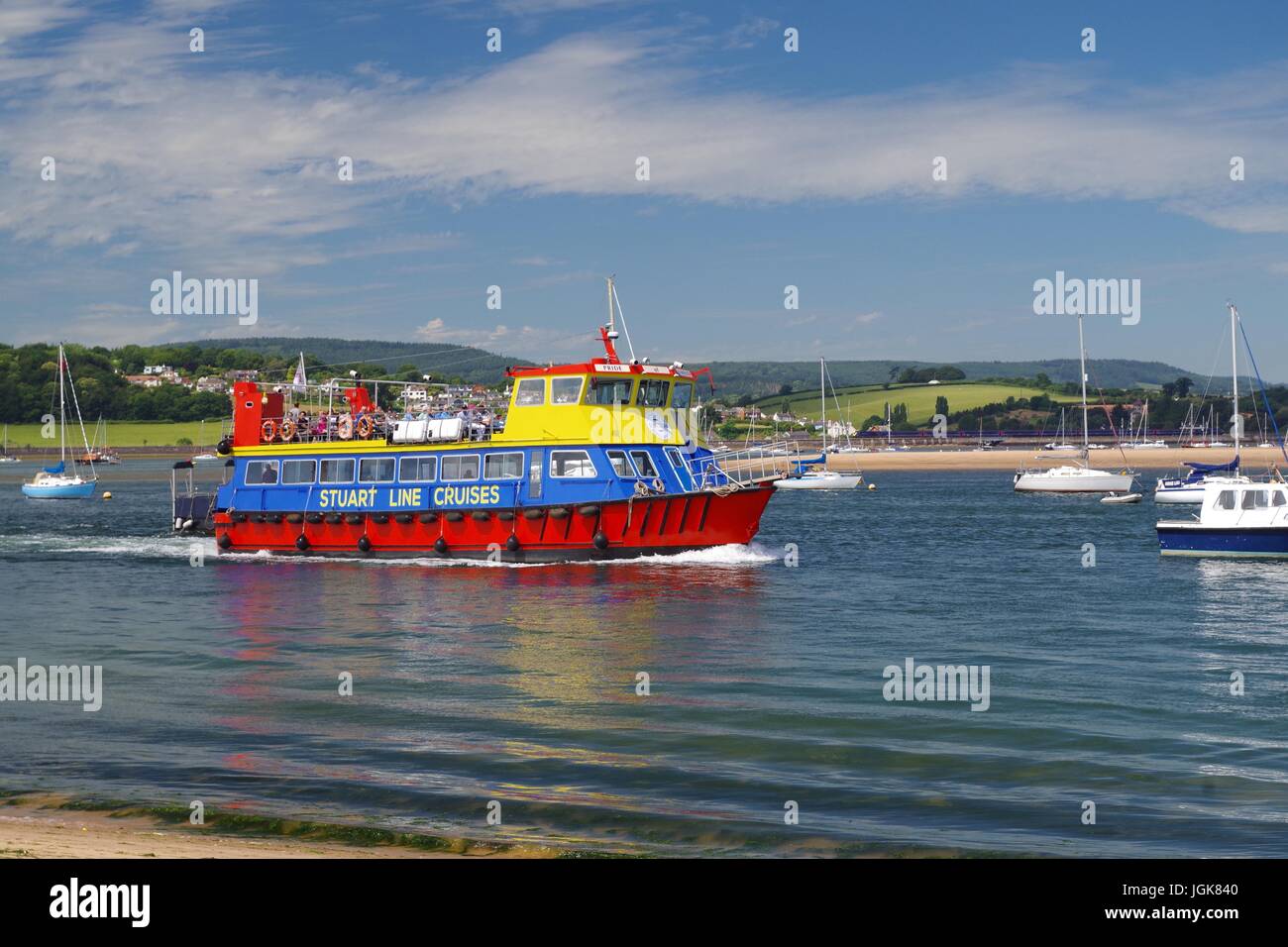 Pride of Exmouth, Stuart Line Cruises Ferry Boat on the Exe Estuary ...