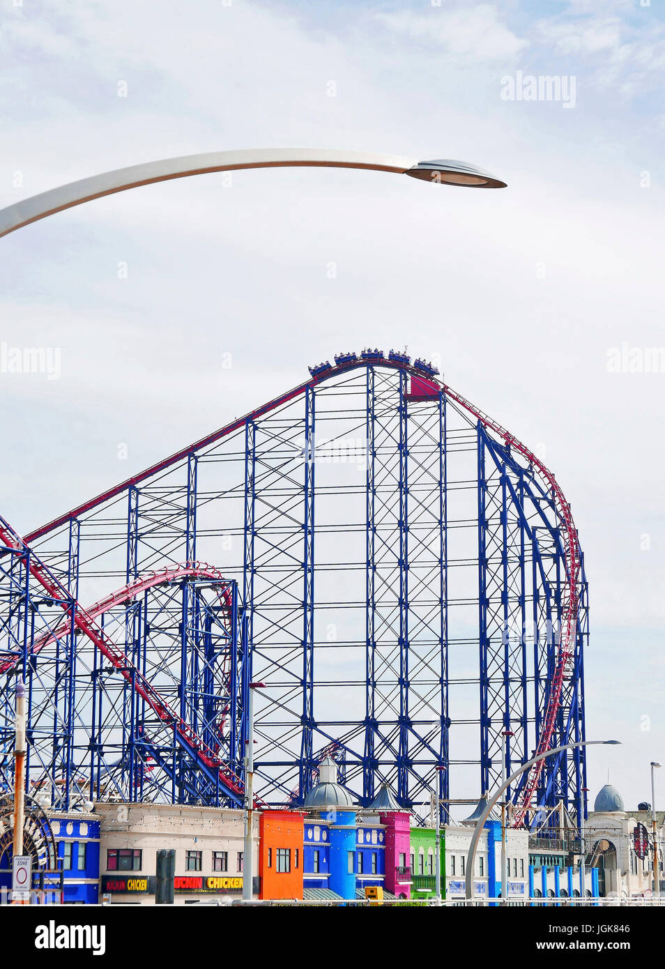 The Big One roller coaster on the Pleasure Beach amusement Park ...