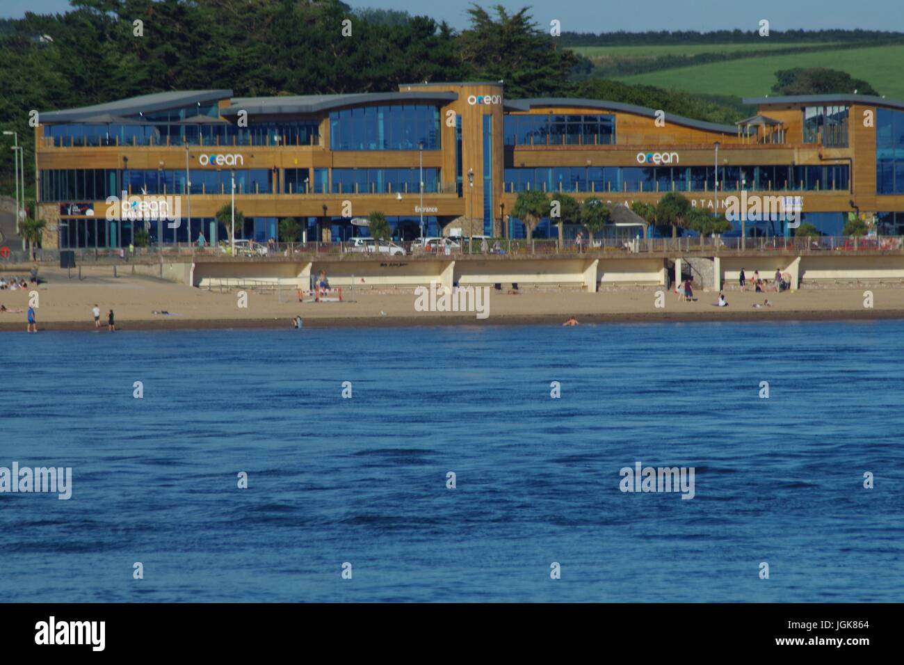 Exmouth Ocean Building by the Sea on a Calm Summers Day. Exmouth from ...