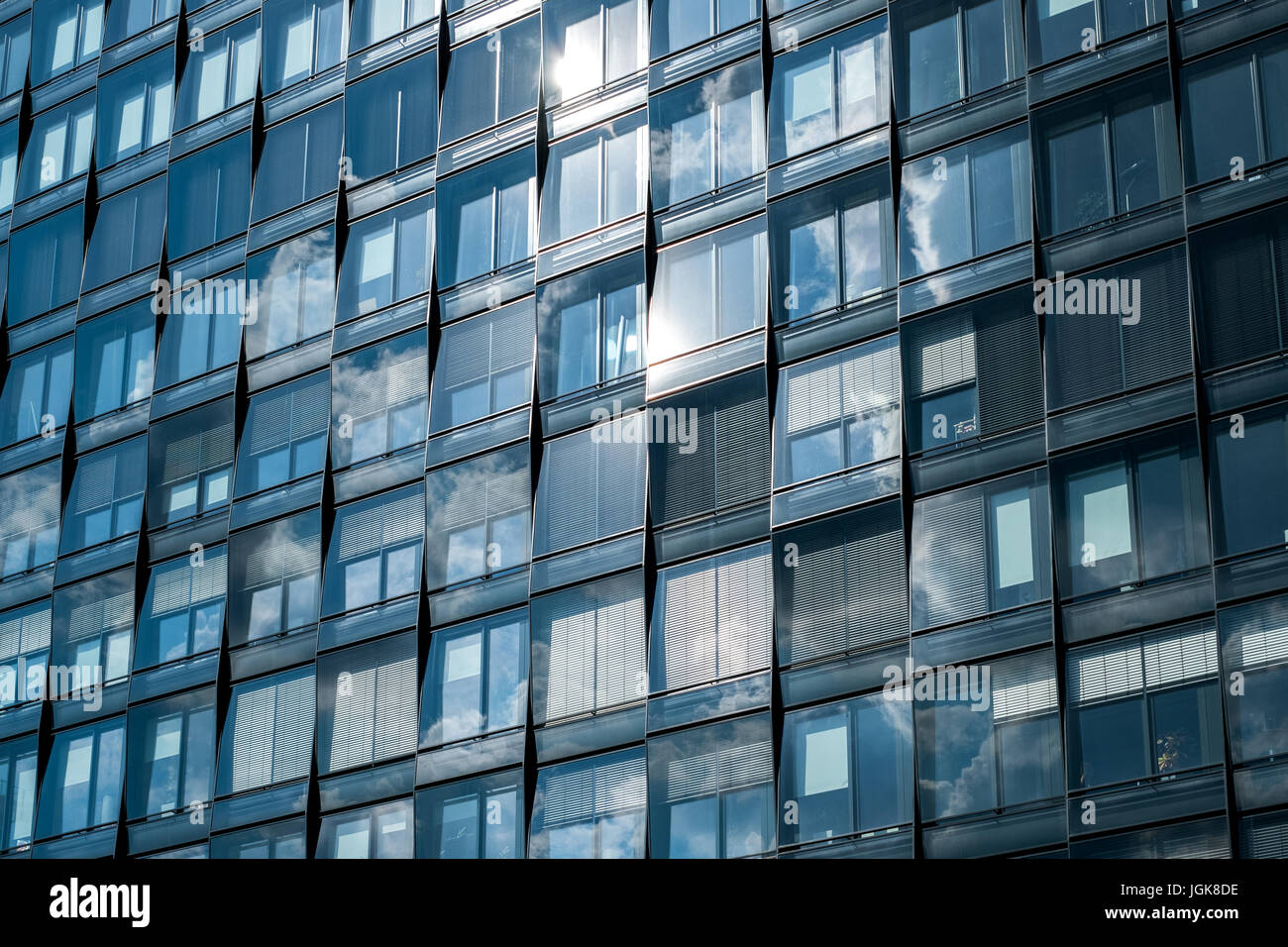 modern building facade - office windows sky reflection Stock Photo - Alamy