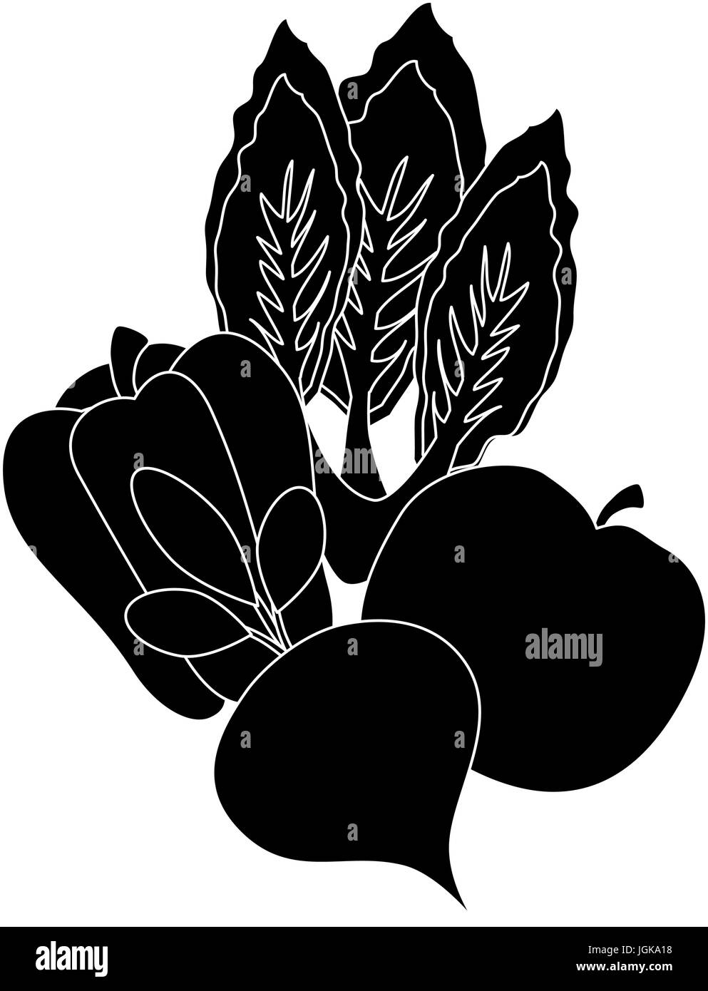 Healthy vegetables symbol icon vector illustration graphic design Stock ...