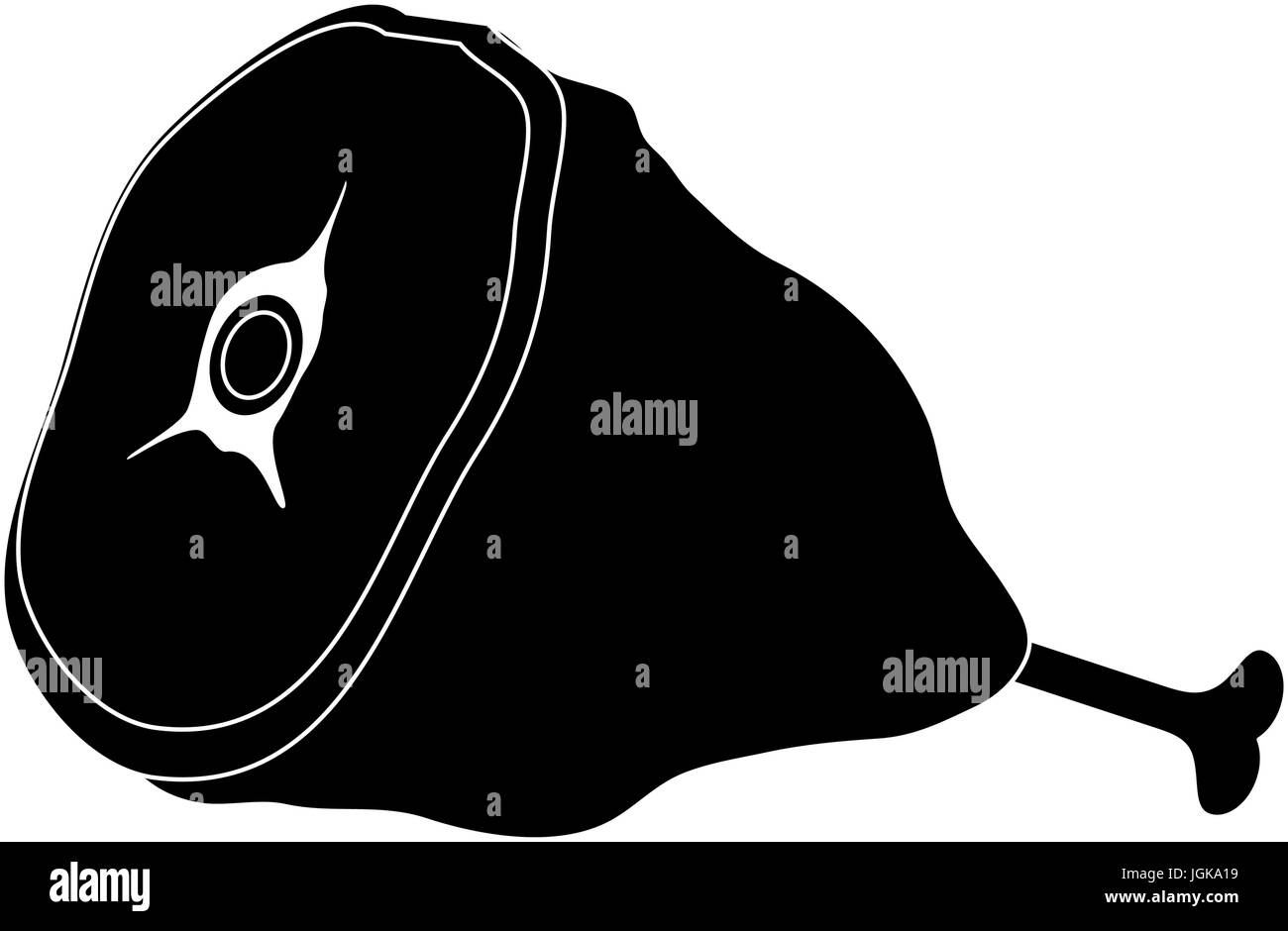 ham food cartoon icon vector illustration graphic design Stock Vector ...