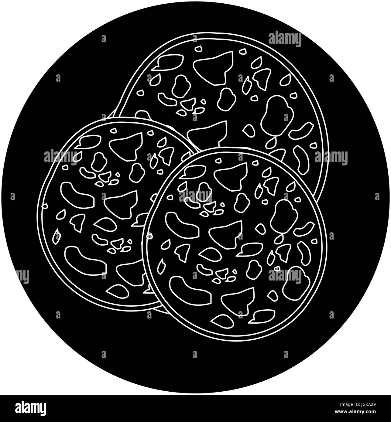 ham plate symbol icon vector illustration graphic design Stock Vector ...