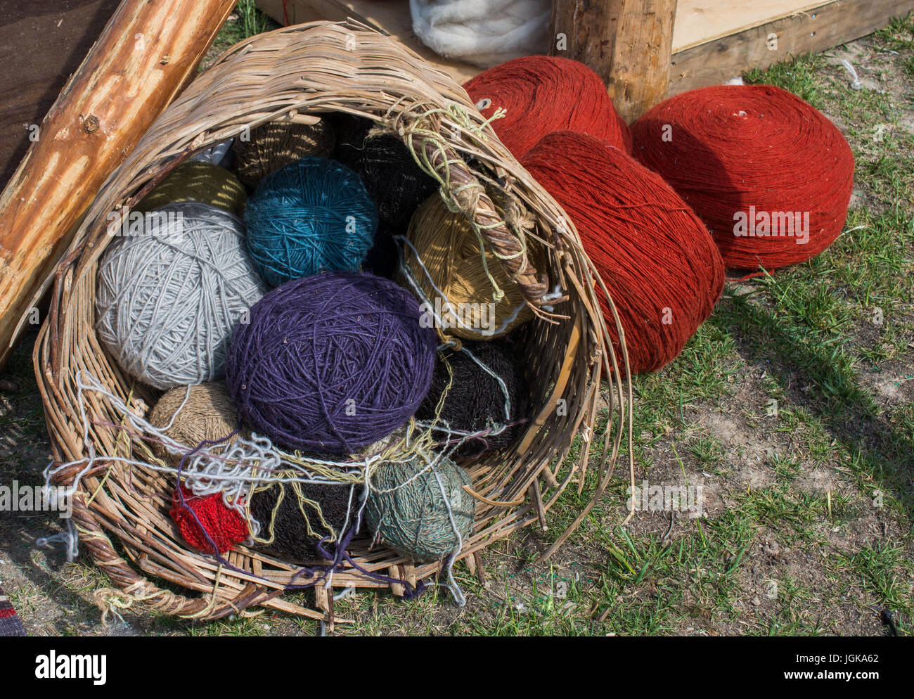 Set or rolls of colotful string Stock Photo - Alamy