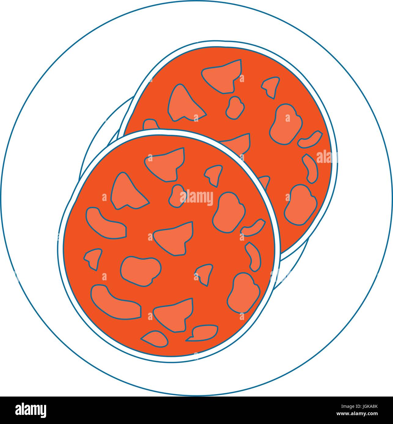 ham plate symbol icon vector illustration graphic design Stock Vector ...