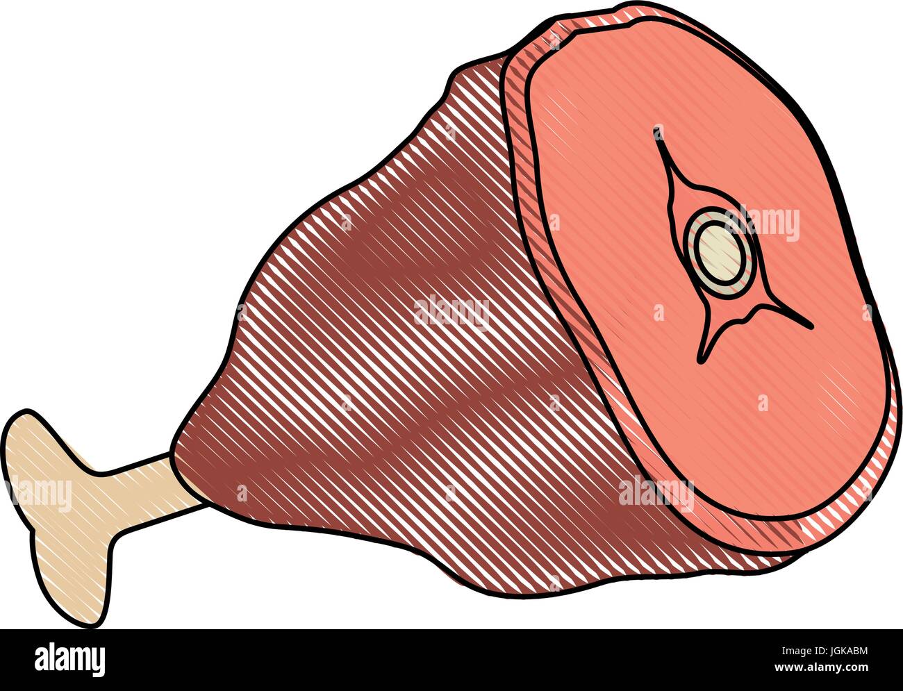 ham food cartoon icon vector illustration graphic design Stock Vector ...