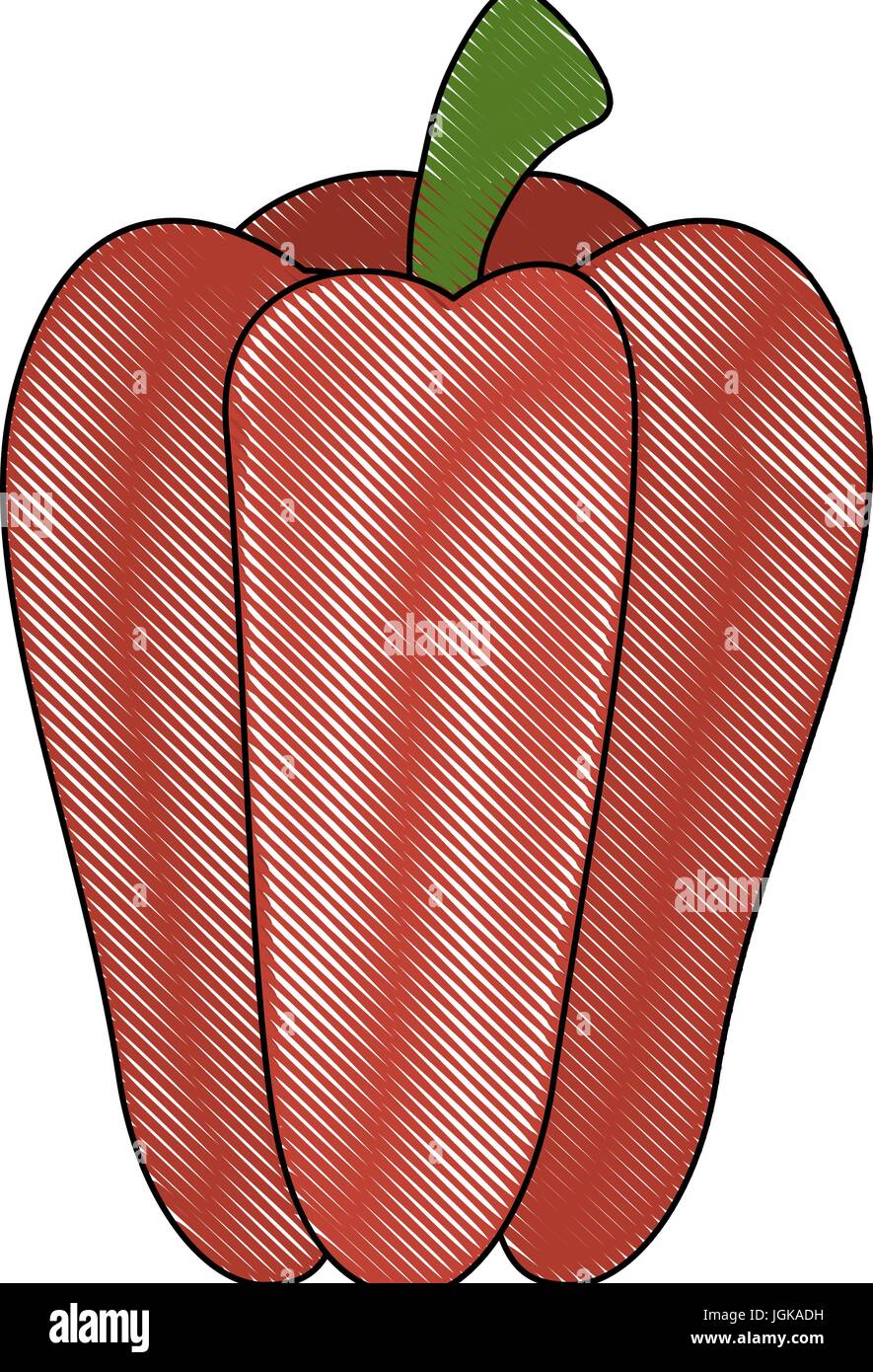 pepper vegetable icon over white background vector illustration Stock ...