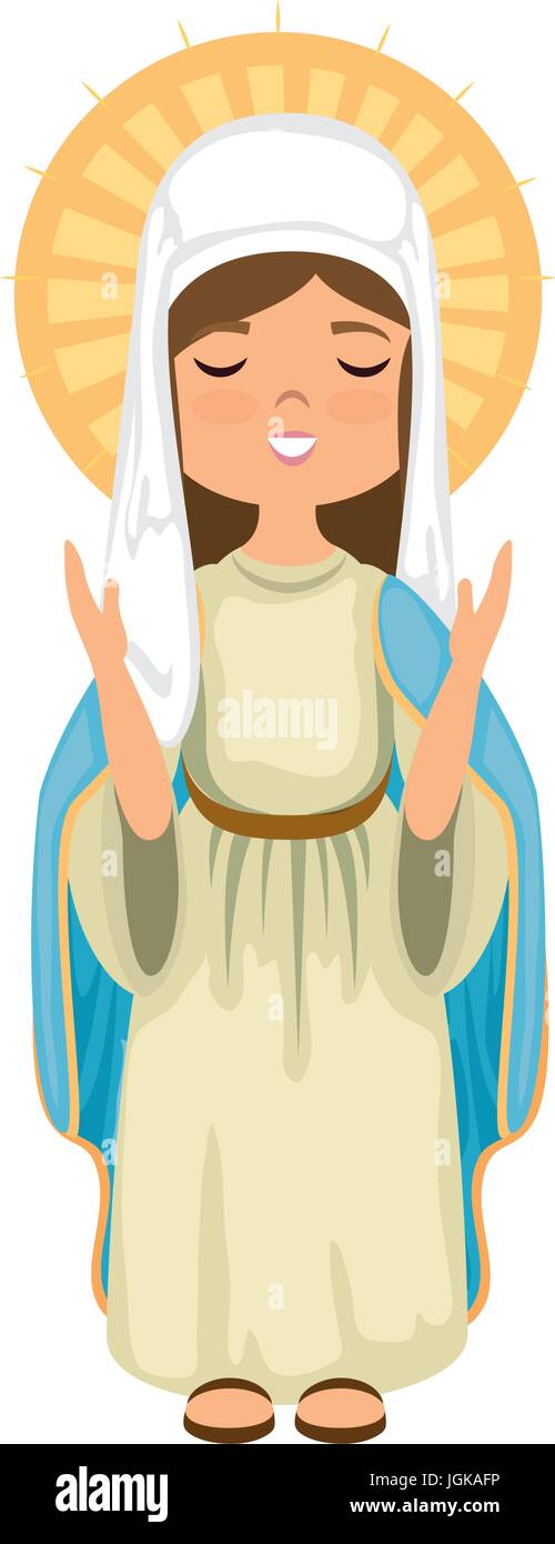 Cartoon virgin mary icon over hi-res stock photography and images - Alamy