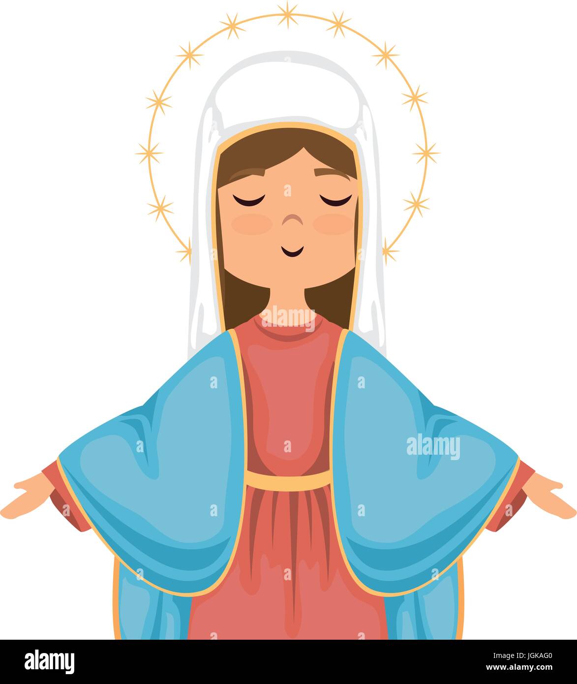 Cartoon virgin mary icon over hi-res stock photography and images - Alamy
