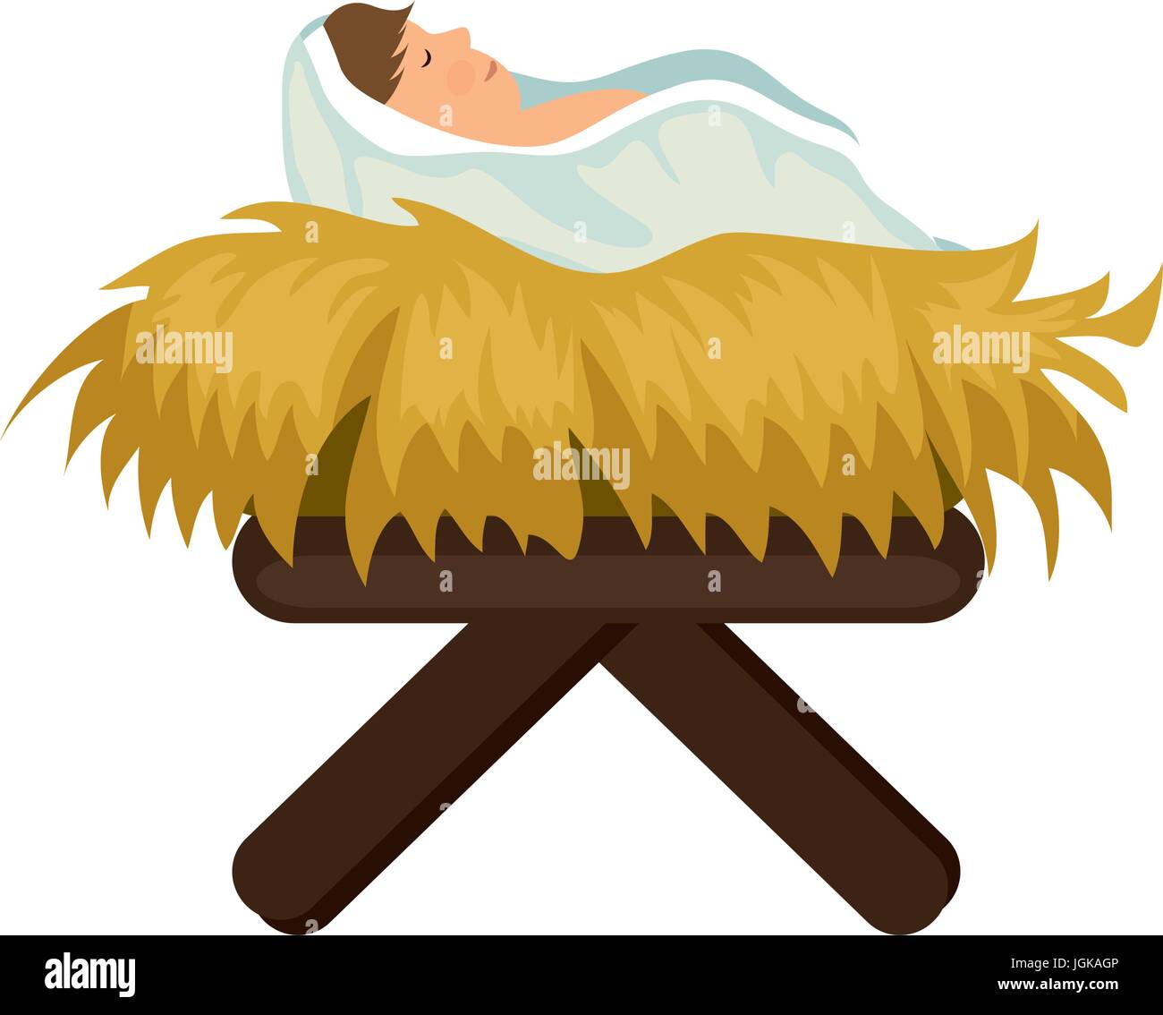 baby jesus icon over white background colorful design vector ...