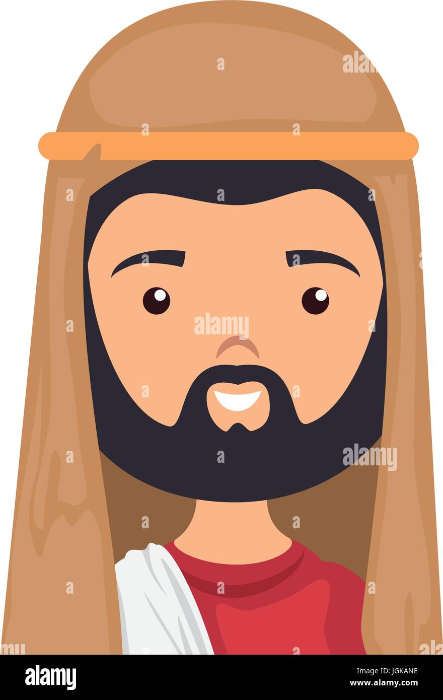cartoon saint joseph icon over white background colorful design vector ...