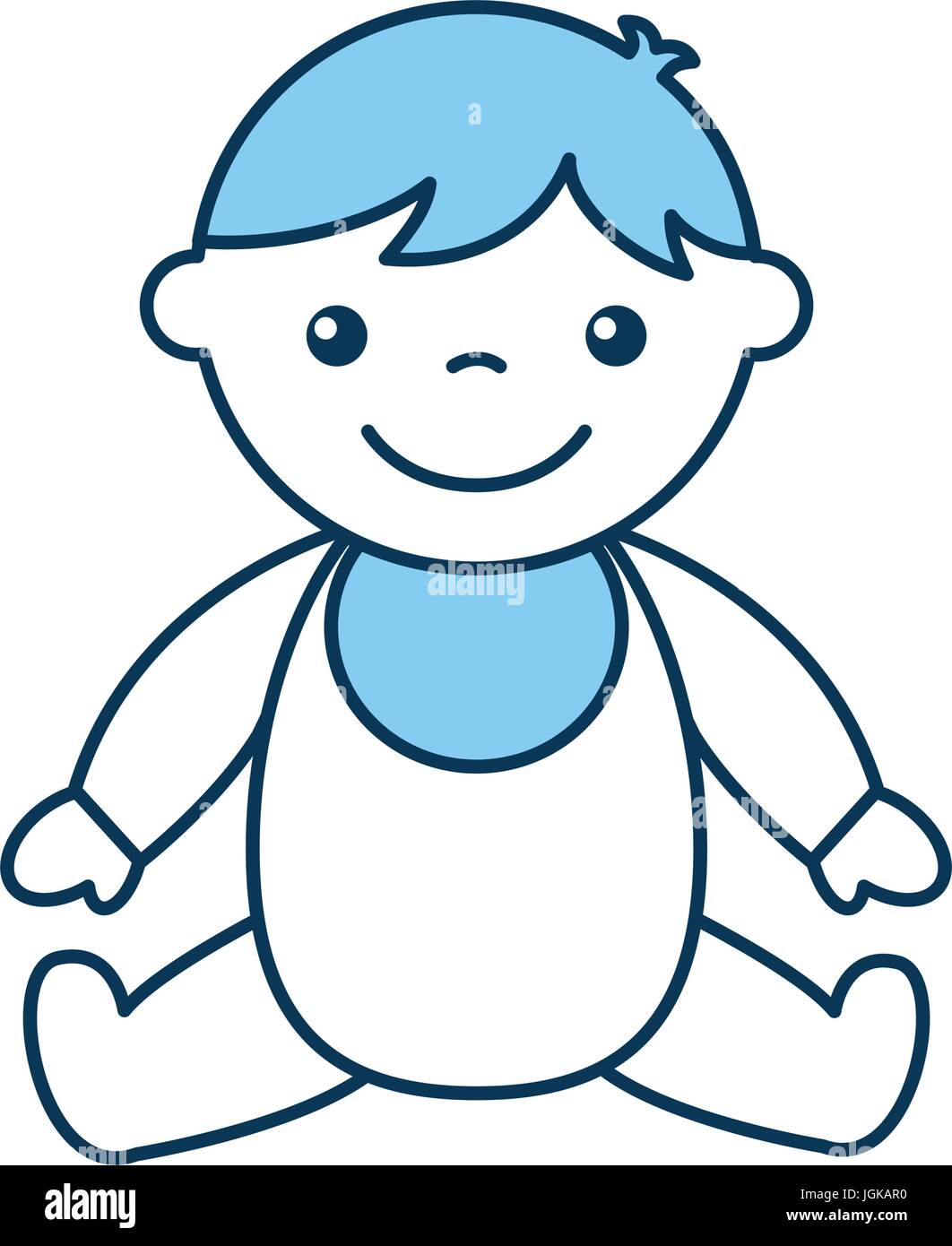 cute boy baby avatar character vector illustration design Stock Vector ...