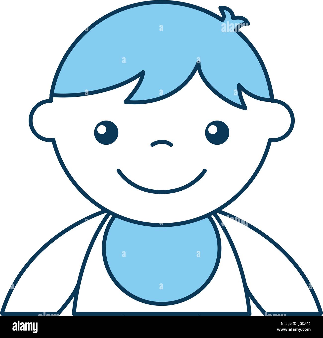 cute boy baby avatar character vector illustration design Stock Vector ...
