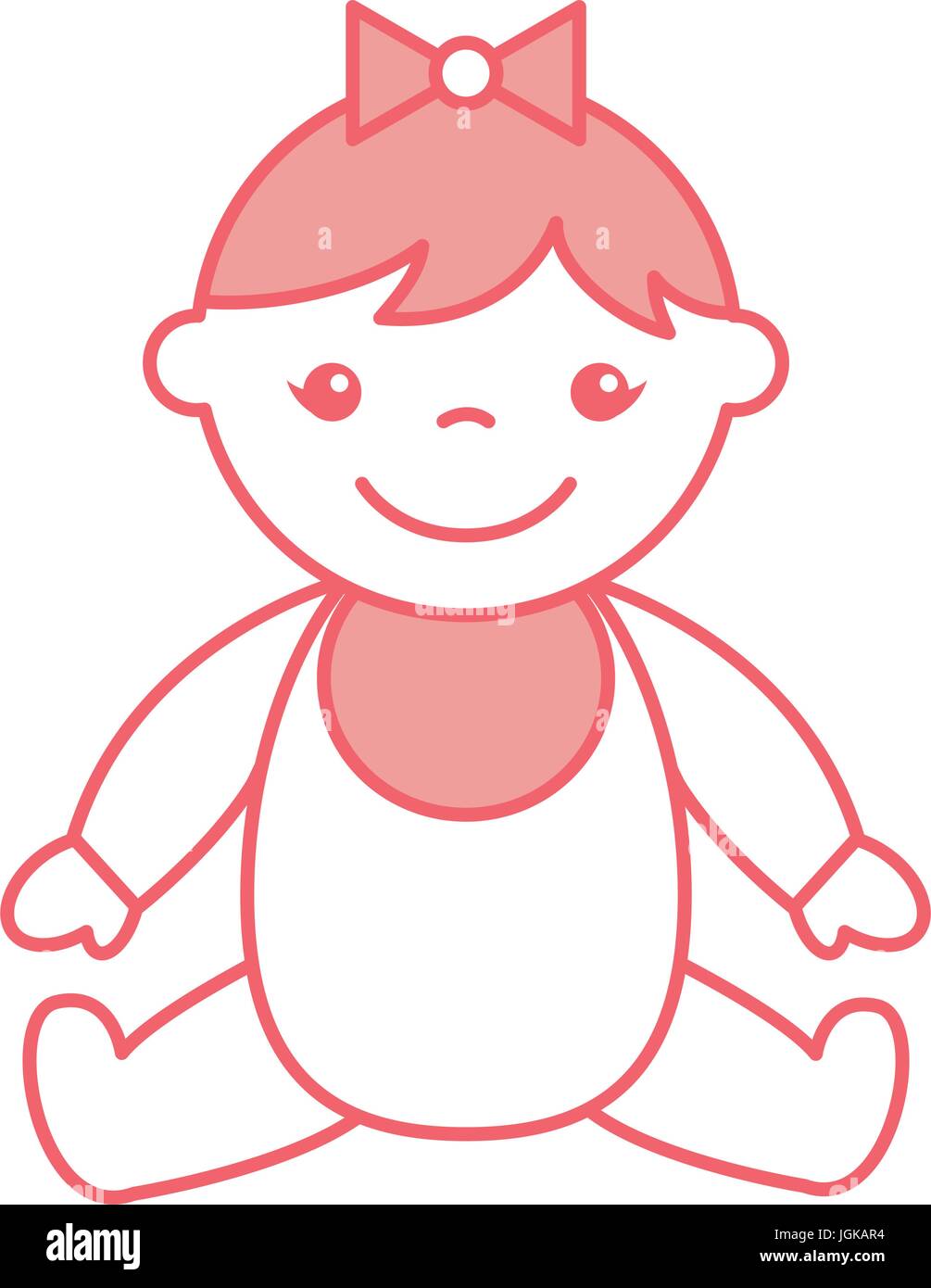 cute girl baby avatar character vector illustration design Stock Vector ...