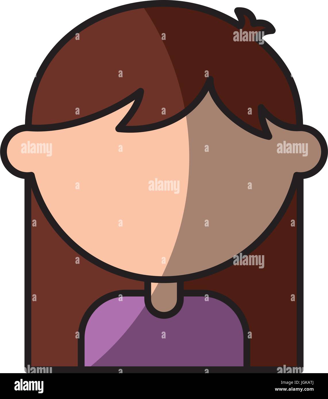 cute girl character icon vector illustration design Stock Vector Image ...