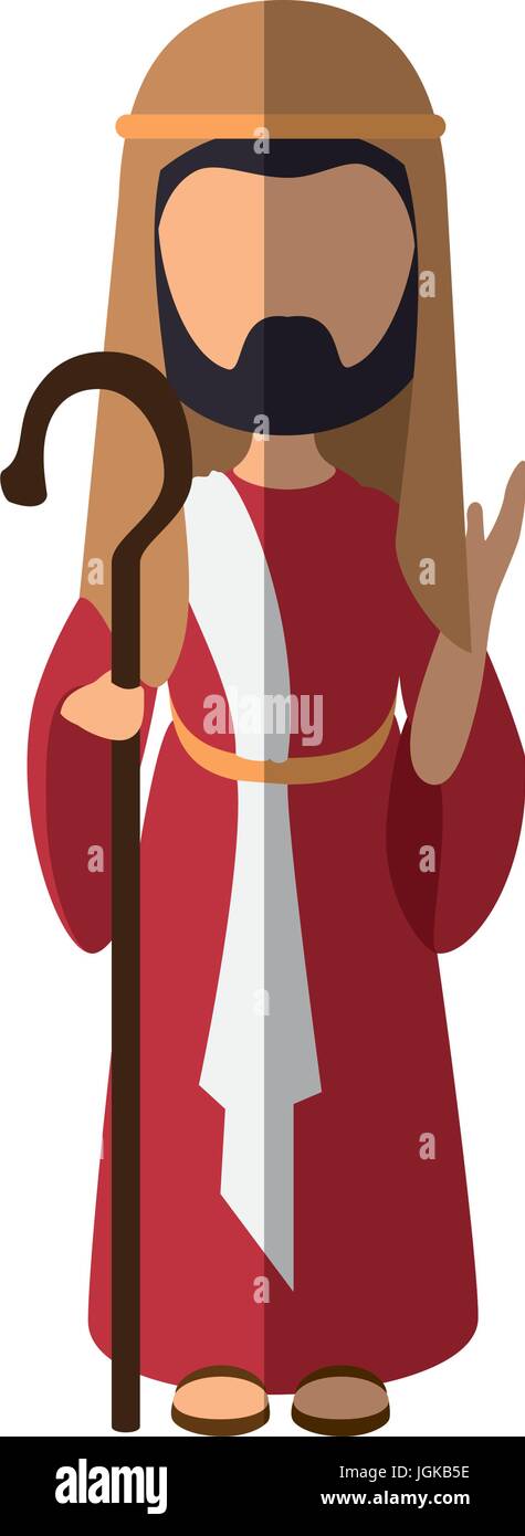 saint joseph icon over white background colorful design vector ...