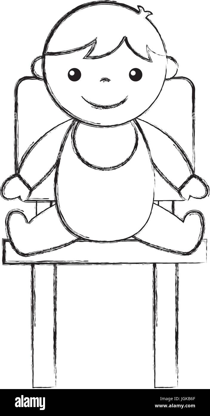 Sitting On The Chair Coloring Pages