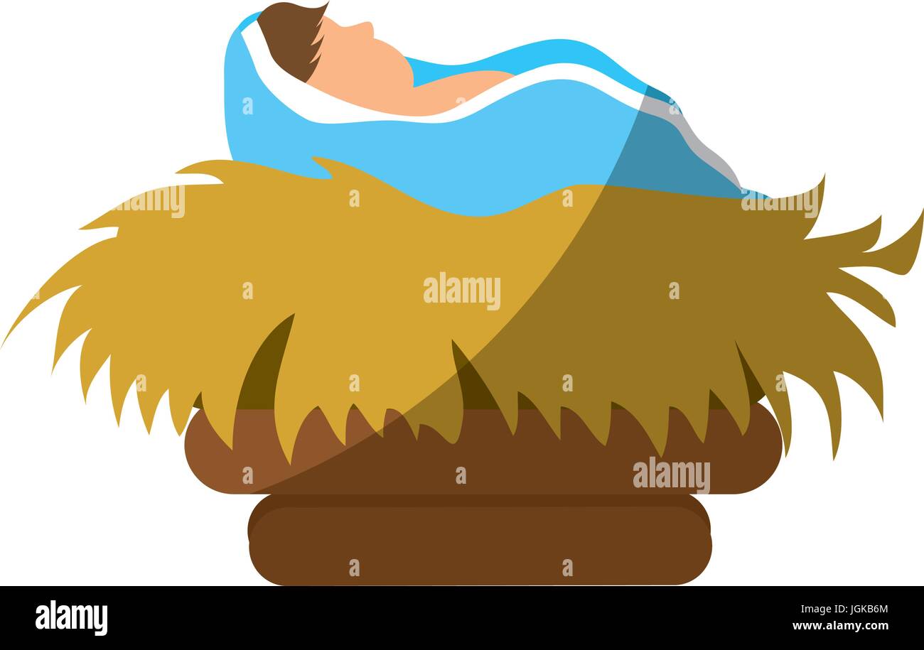 baby jesus icon over white background colorful design vector ...