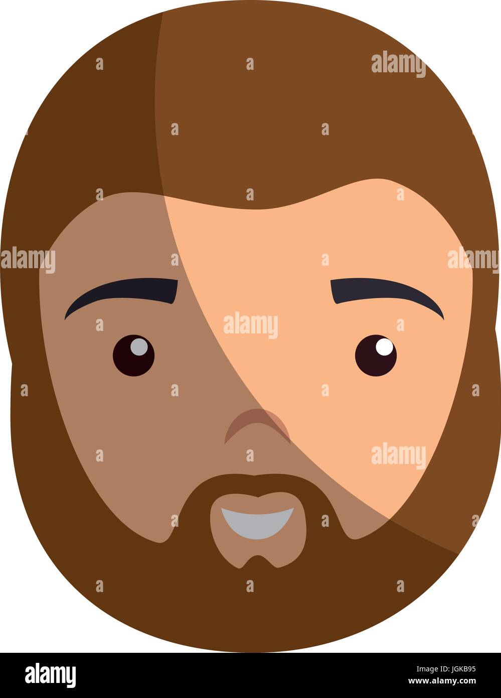 cartoon man icon over white background vector illustration Stock Vector ...