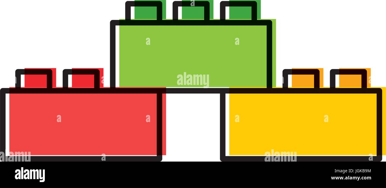 toy blocks structure icon vector illustration design Stock Vector Image ...