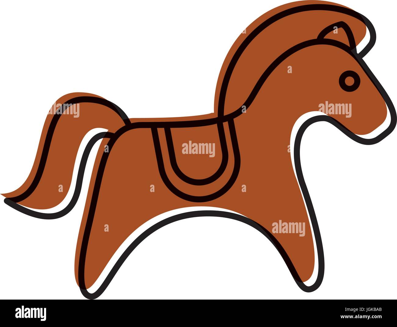 cute carrousel horse isolated icon vector illustration design Stock ...