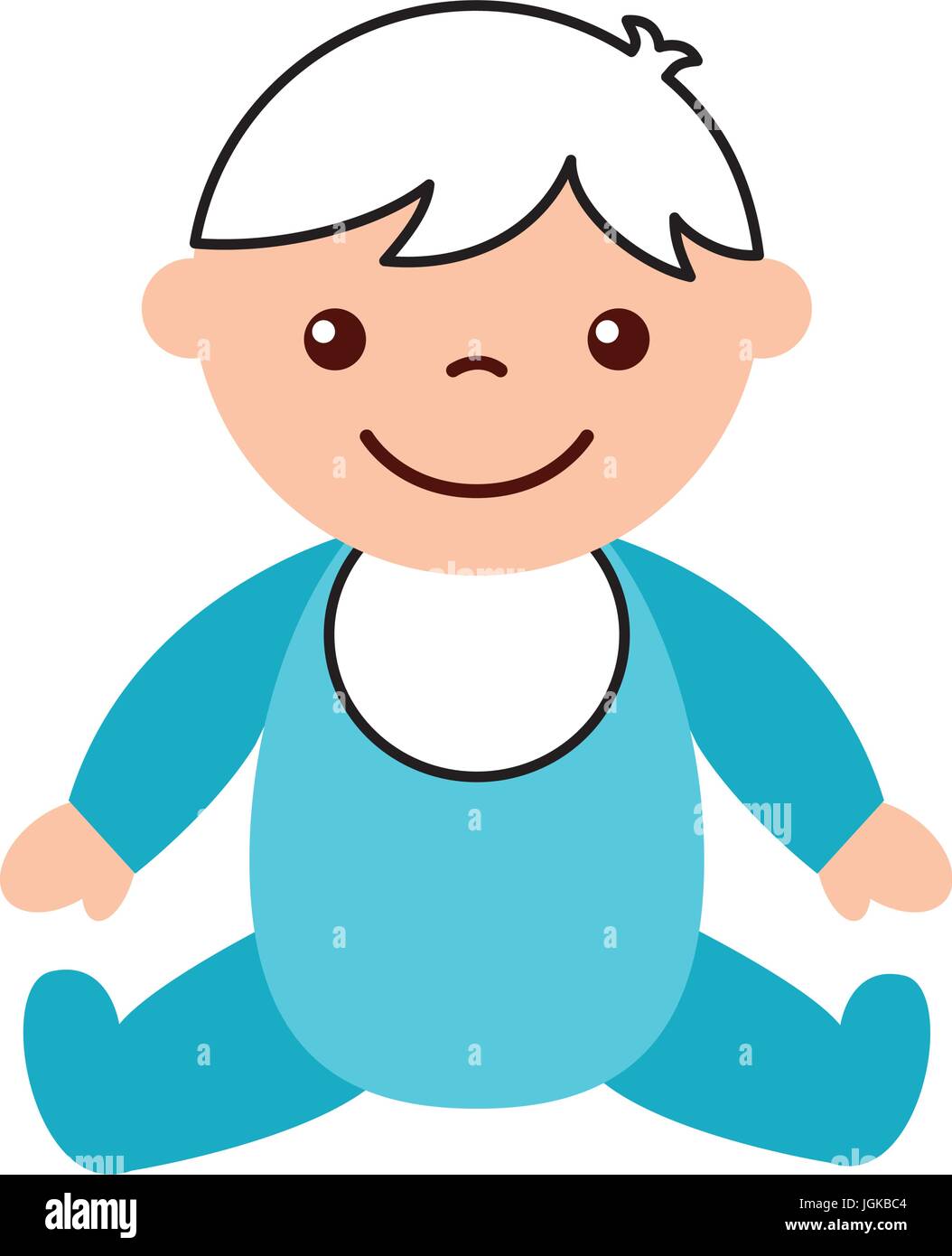 cute boy baby avatar character vector illustration design Stock Vector ...