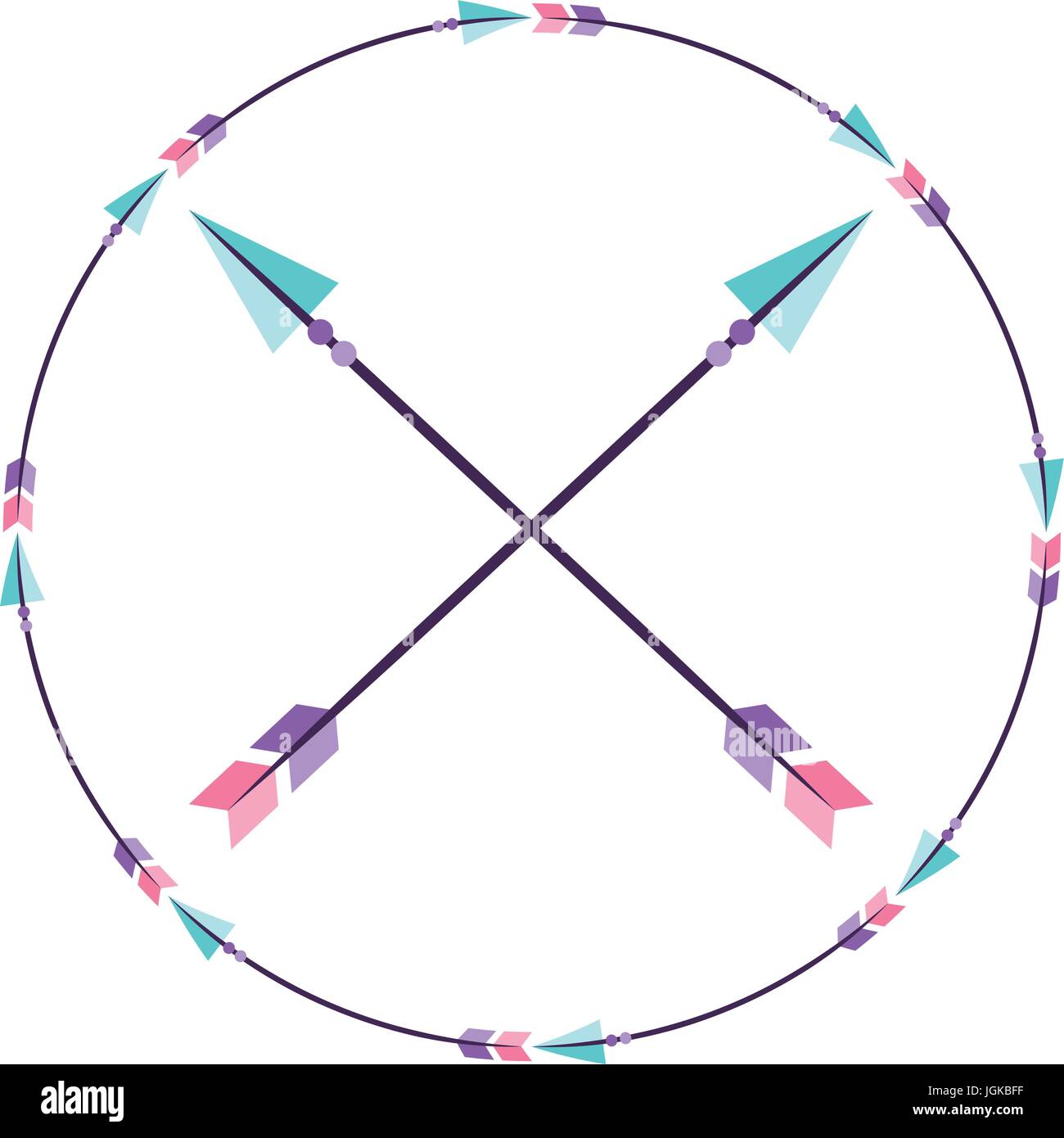 Boho vector poster with arrows hi-res stock photography and images - Alamy
