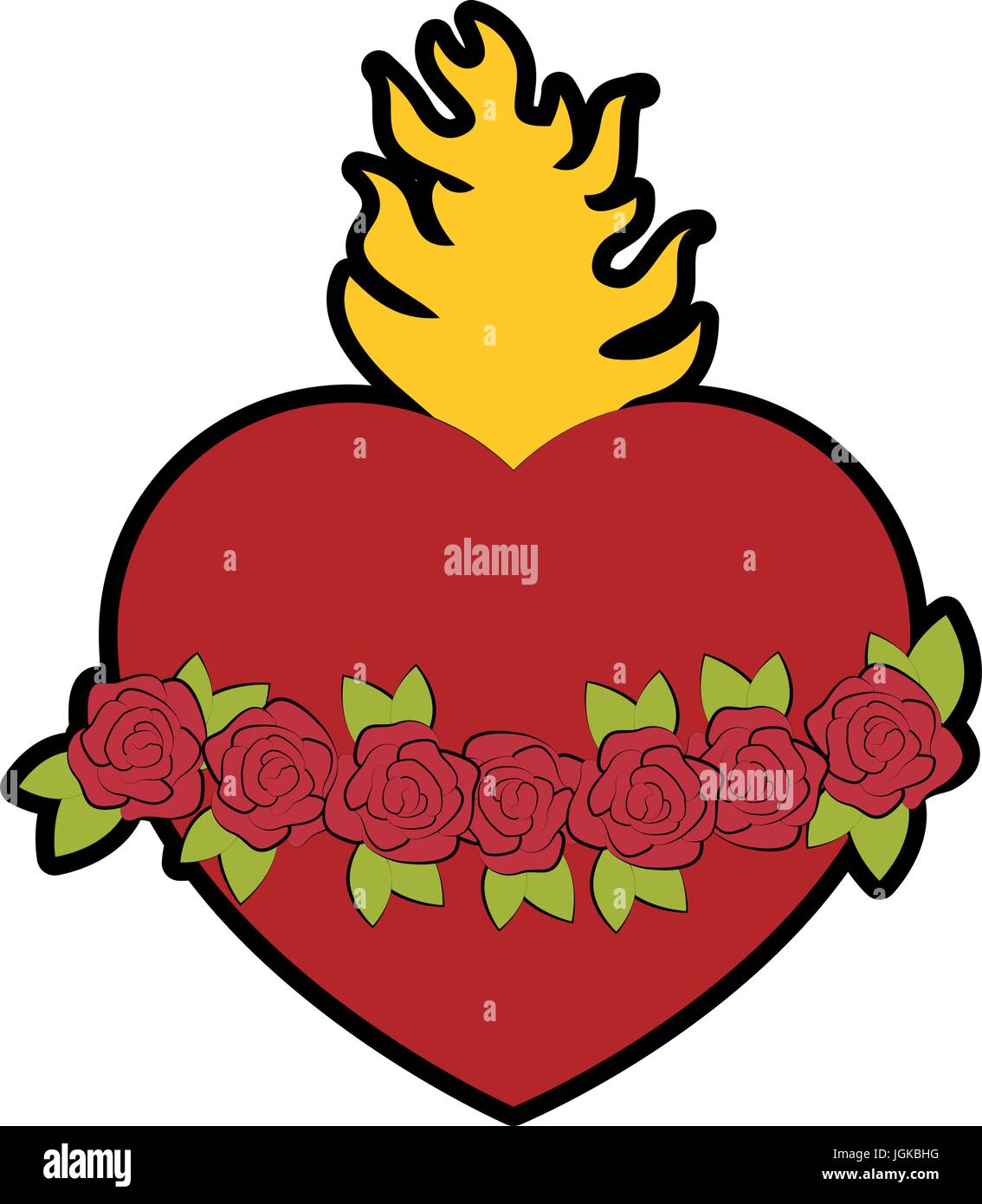 Catholic sacred heart symbol icon vector illustration graphic design ...