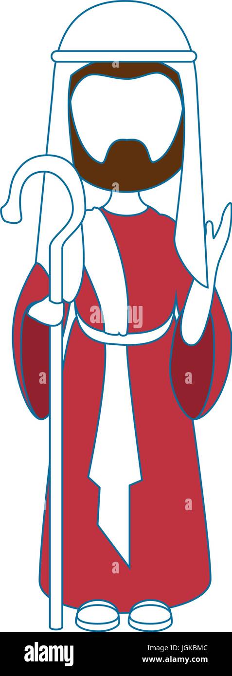 Saint joseph cartoon icon vector illustration graphic design Stock ...