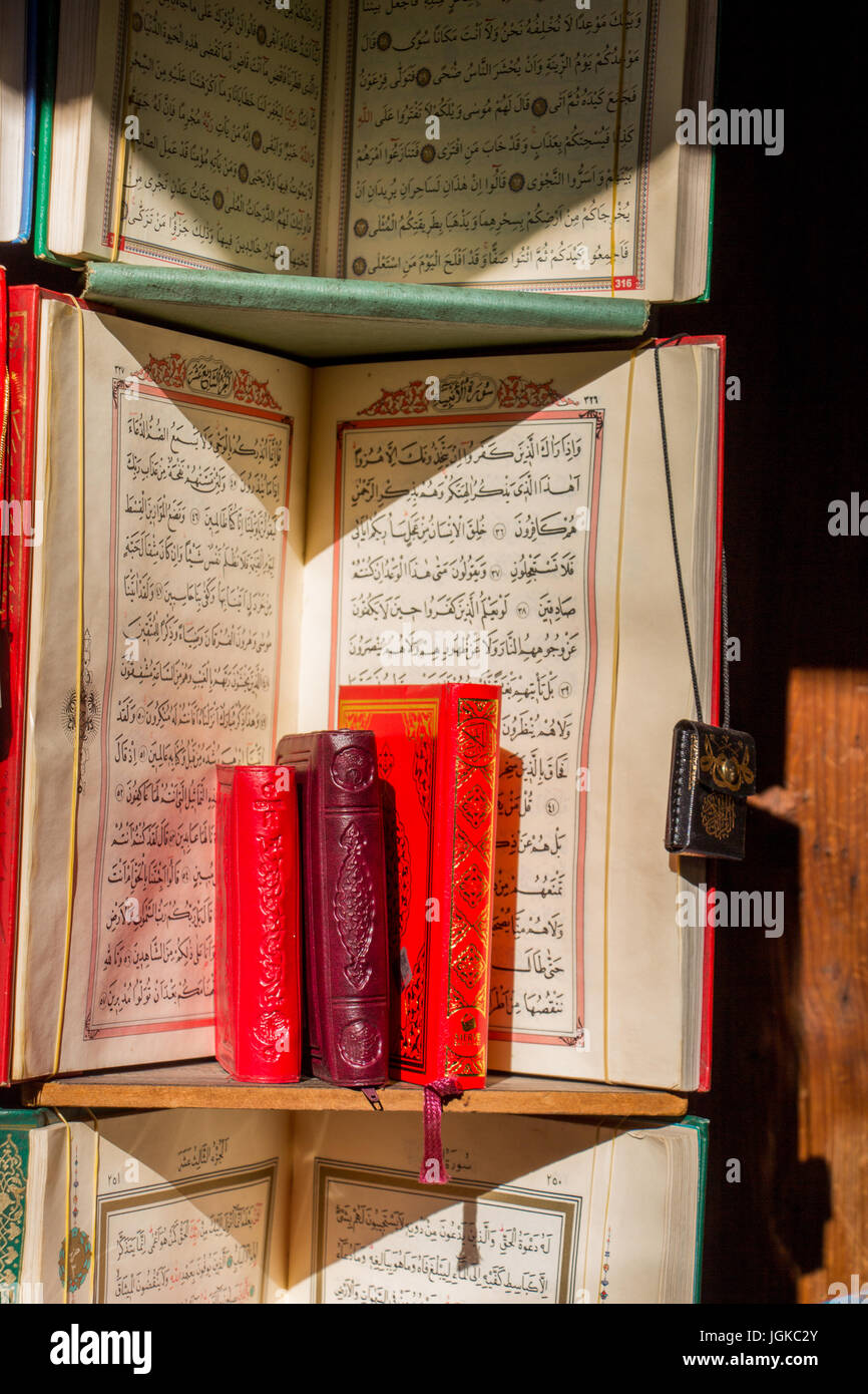 Islamic Holy Book Quran on the market shelf Stock Photo - Alamy