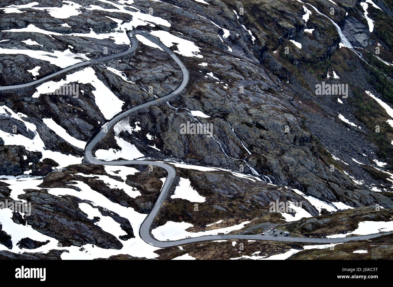 Nibbevegen road. The road up to Dalsnibba is one of the most ambitious ...